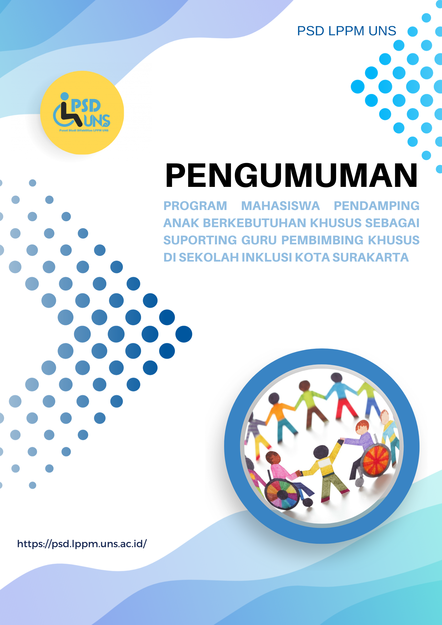 Pengumuman Peserta Program Mahasiswa Pendamping Anak Berkebutuhan ...